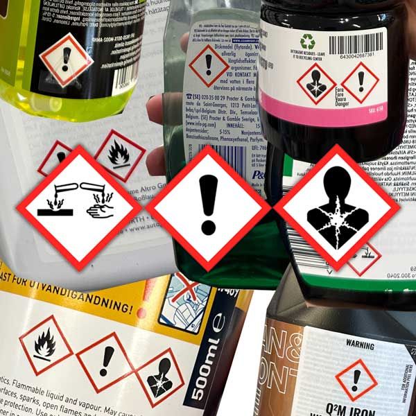 Märkning och farosymboler för bilvårdsprodukter - Hur farligt är det egentligen? - AUTODUDE.SE