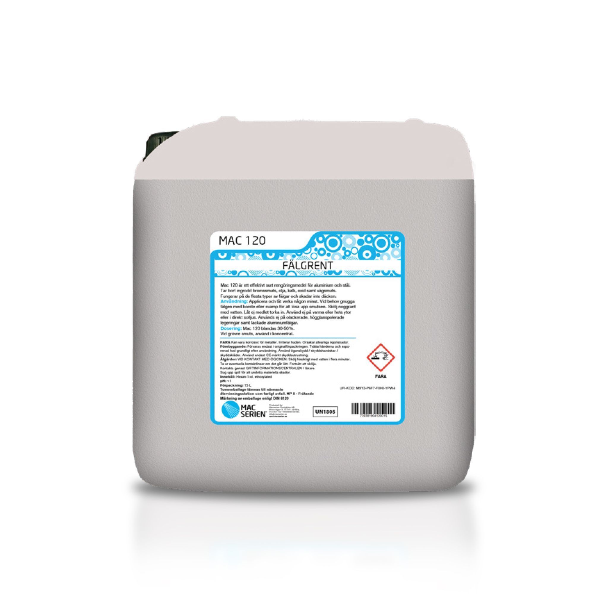 Fälgrengöring Mac 120 Fälgrent, 15000 ml