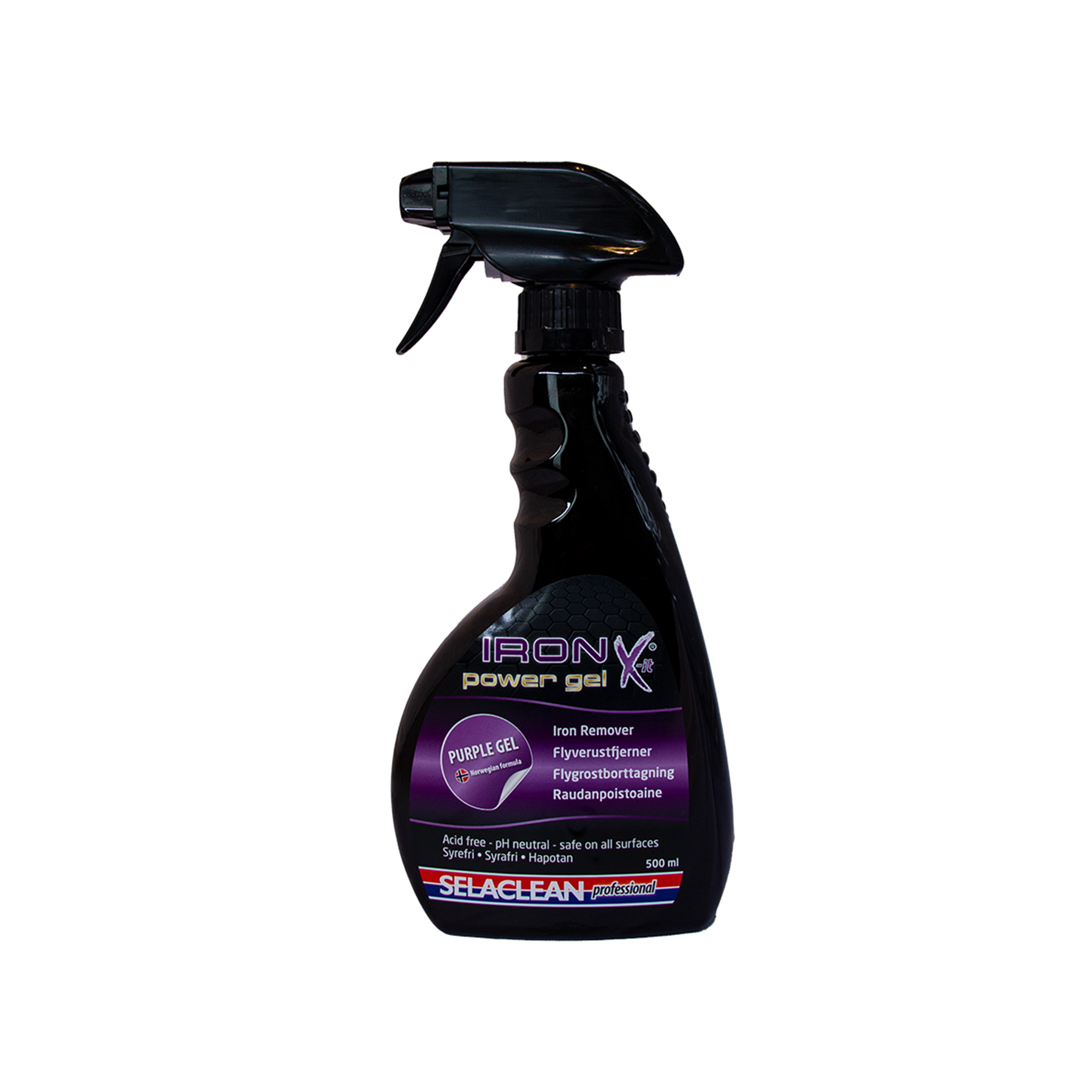 Flygrostlösare Selaclean Professional Iron X-it Power Gel, 500 ml