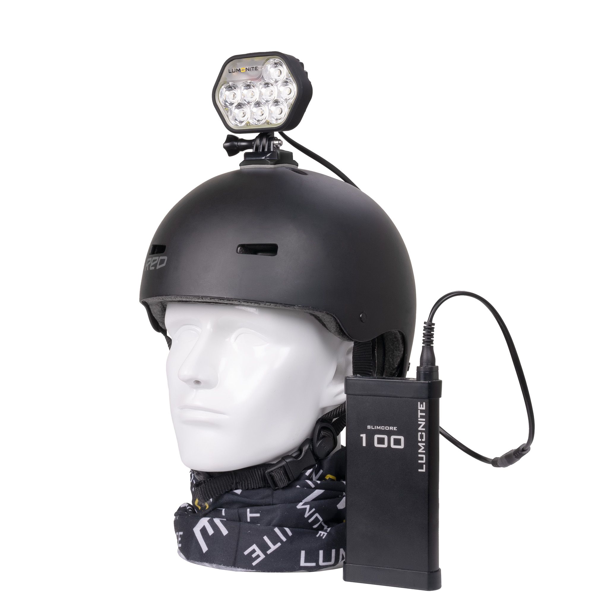 Ski helmet light LUMONITE Leader - 6838 lm / Rechargeable