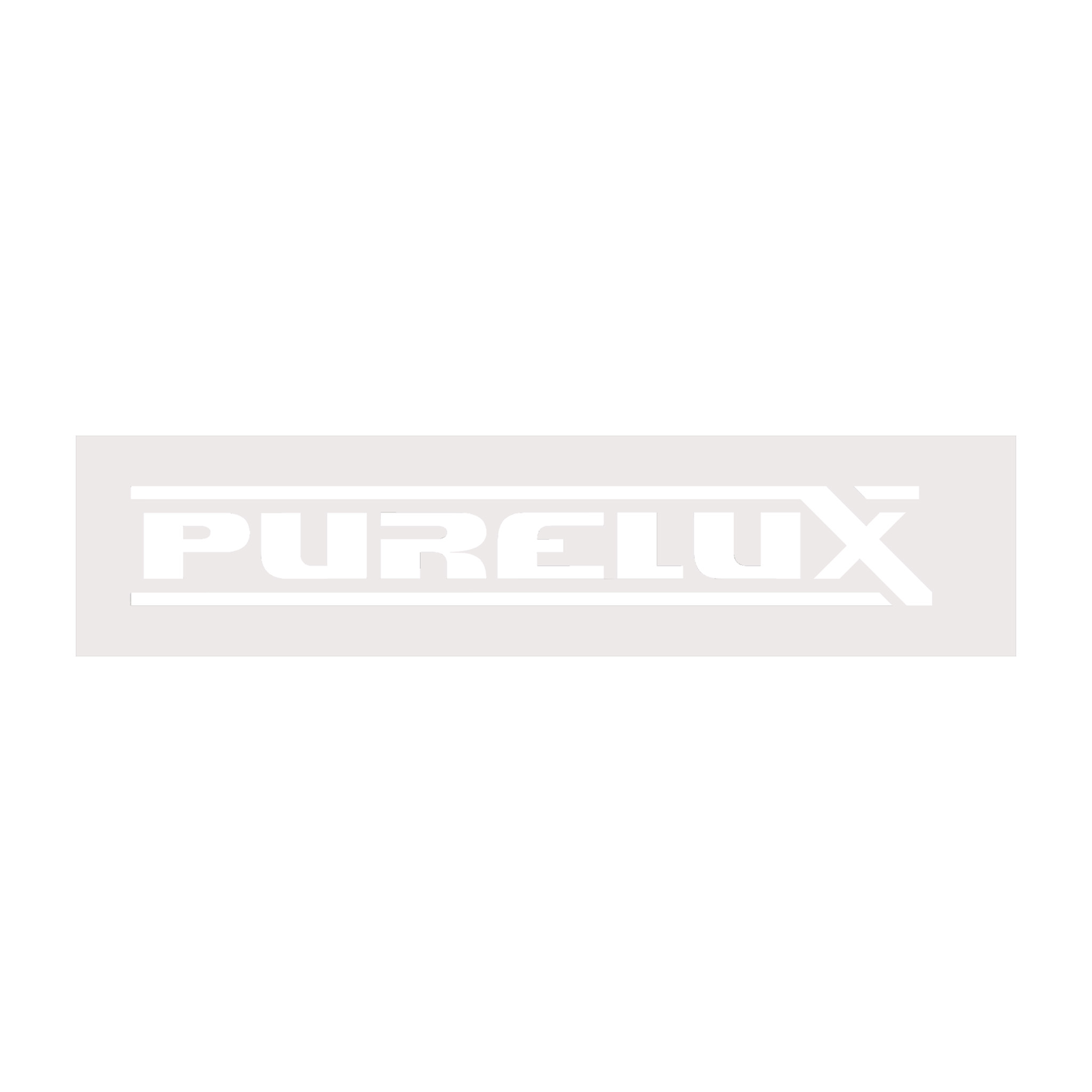 Klistermärke Purelux White Logo, 120 x 18 mm