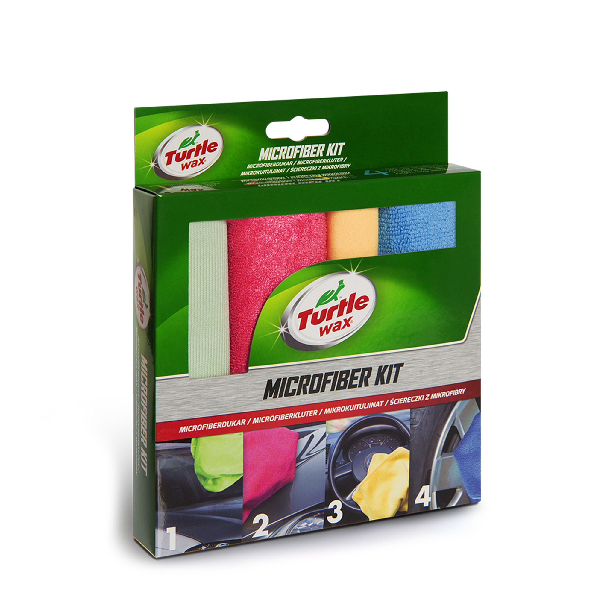 Mikrofiberkluter Turtle Wax Microfiber Kit, 4 stk